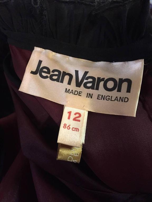 1970s Jean Varon Pleated and Tiered Crepe Chiffon Evening Gown For Sale ...