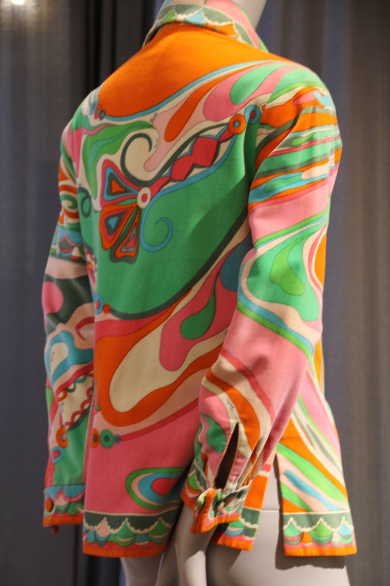 1960s Emilio Pucci Cotton Velveteen Jacket in Delicious Sorbet Palette ...