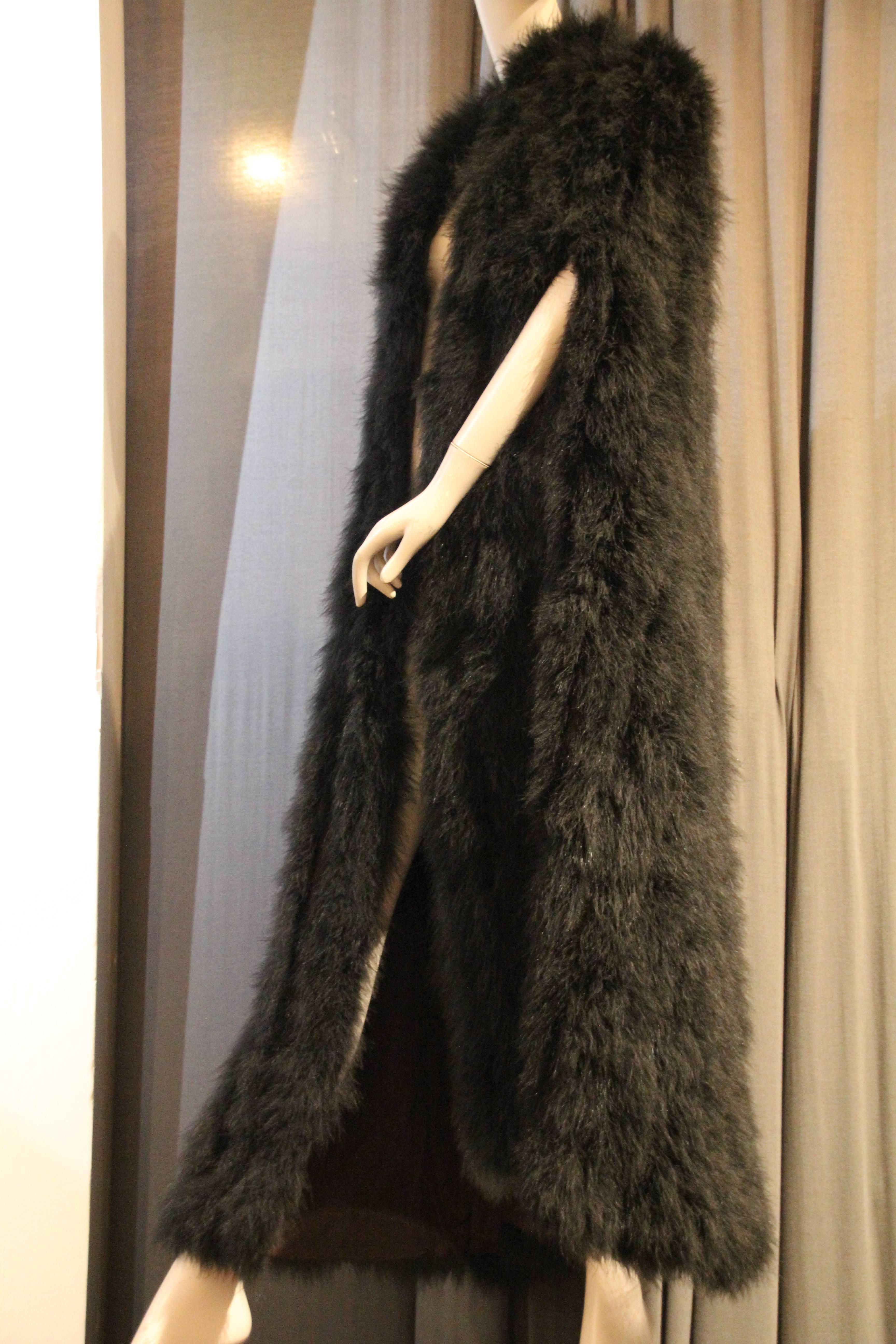 1970s Full-Length Black Marabou Opera Cape with Full Lining at 1stDibs ...