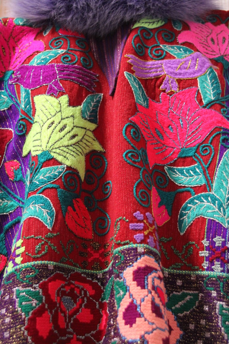 Custom-Made Colorful Folkloric Vestment of Vintage Mexican Textiles and ...