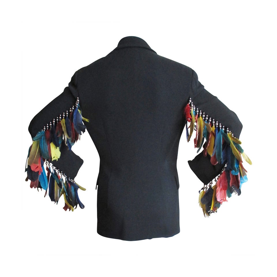 Ozbek Feather Jacket at 1stDibs
