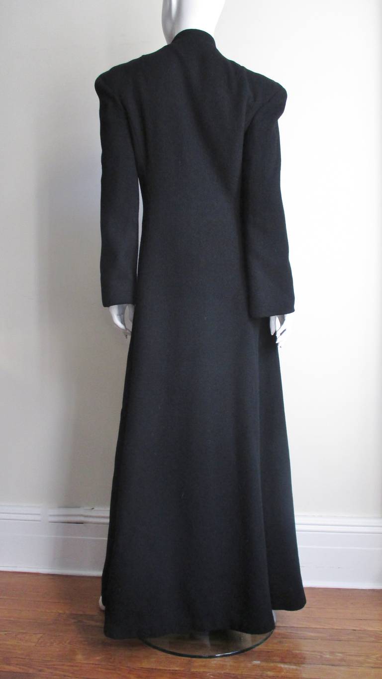 1940's Full Length Coat with Embroidery For Sale at 1stDibs