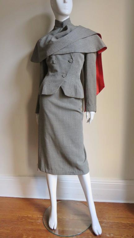 1950s Marion Wolf Skirt Suit with Cape at 1stDibs | suit with cape