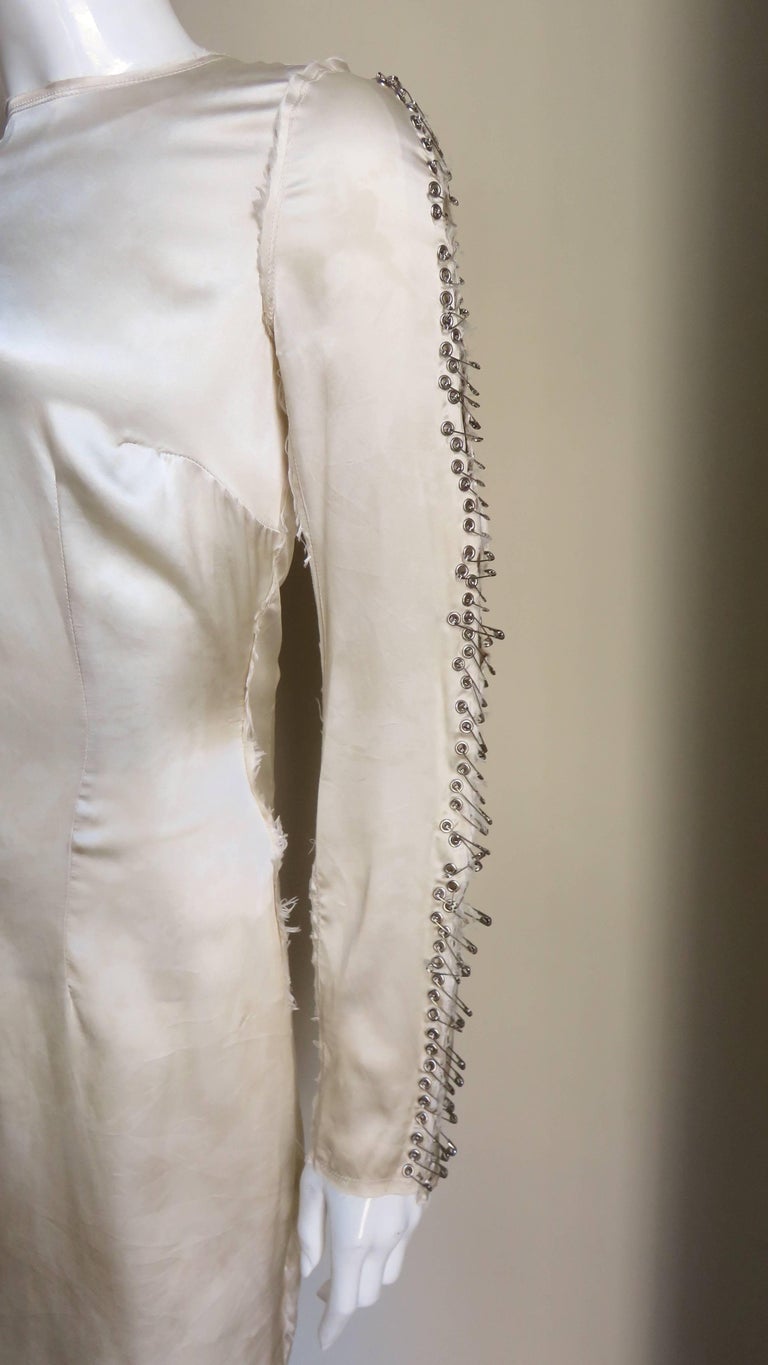 Pierre Balmain Silk Safety Pin Dress For Sale at 1stDibs