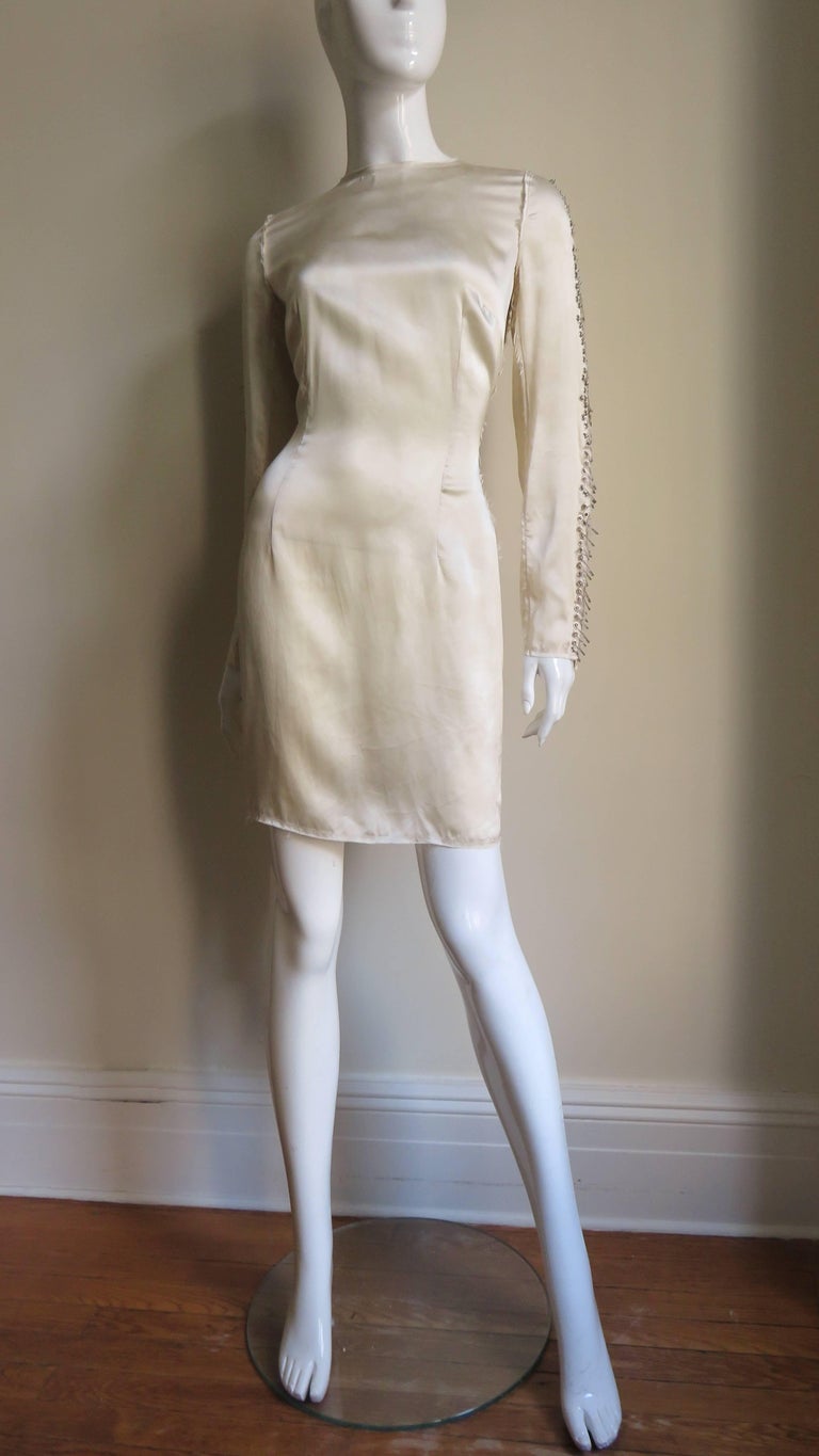 Pierre Balmain Silk Safety Pin Dress For Sale at 1stDibs