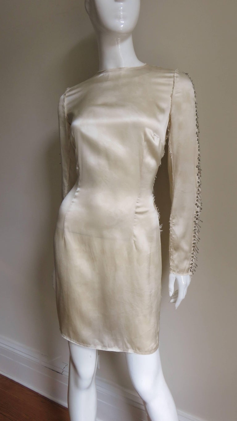 Pierre Balmain Silk Safety Pin Dress For Sale at 1stDibs