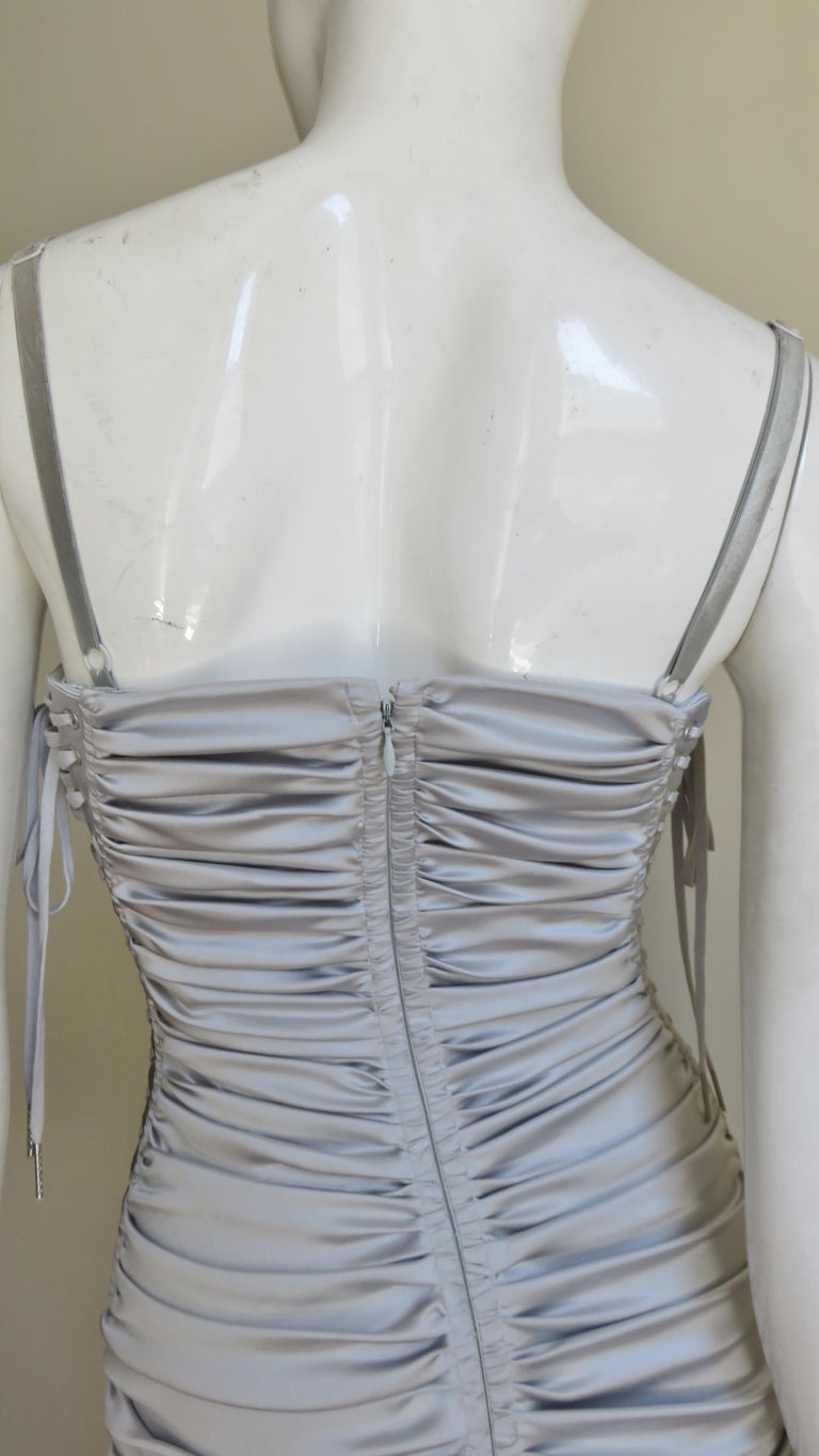 Dolce and Gabbana New Lace up Sides Silk Dress at 1stDibs | side lace ...