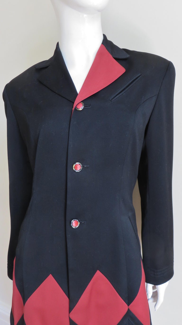 Matsuda Color Block Harlequin Jacket For Sale at 1stDibs