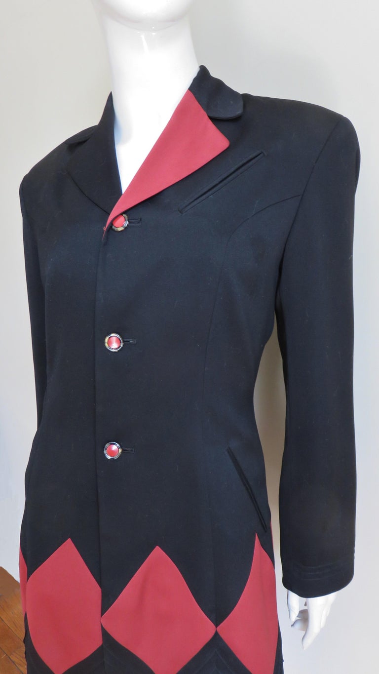 Matsuda Color Block Harlequin Jacket For Sale at 1stDibs