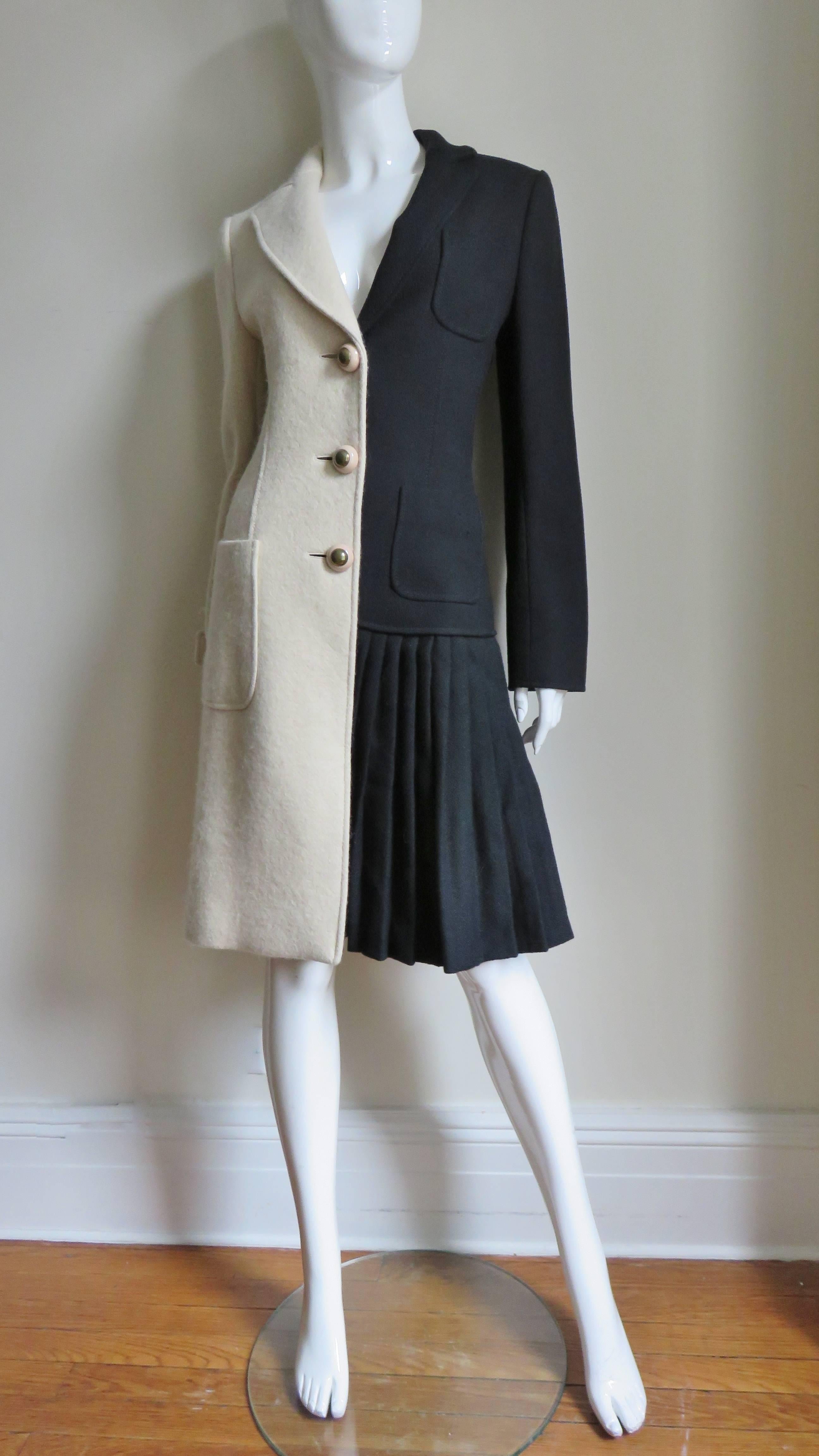 Moschino Color Block Coat For Sale at 1stDibs | color block coats ...