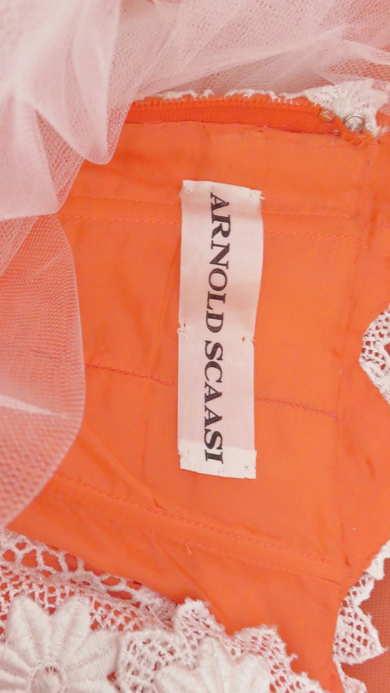 Arnold Scassi Lace and Tulle Strapless Gown at 1stDibs