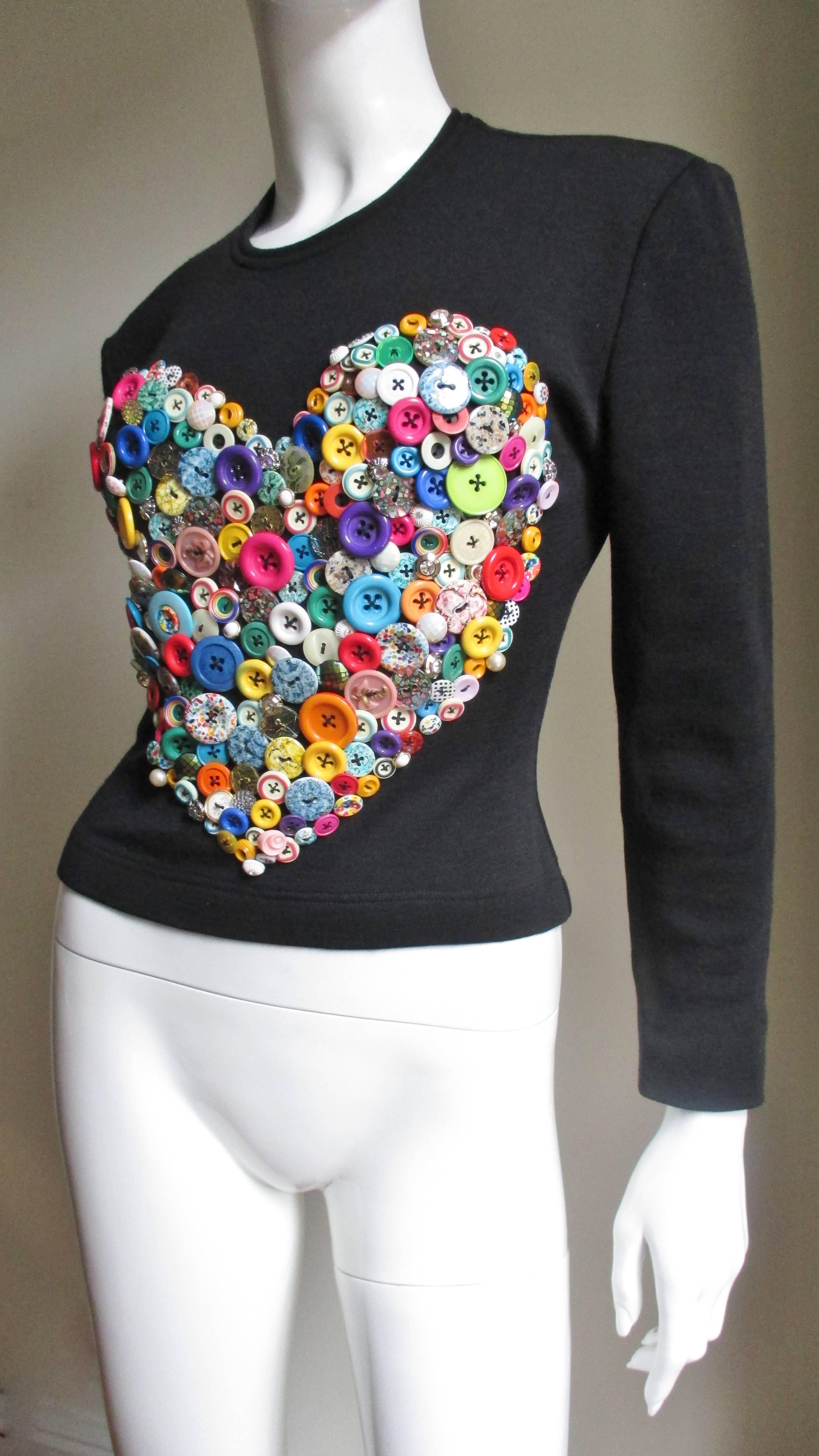 Iconic Patrick Kelly Button Heart Top at 1stDibs | patrick kelly buttons
