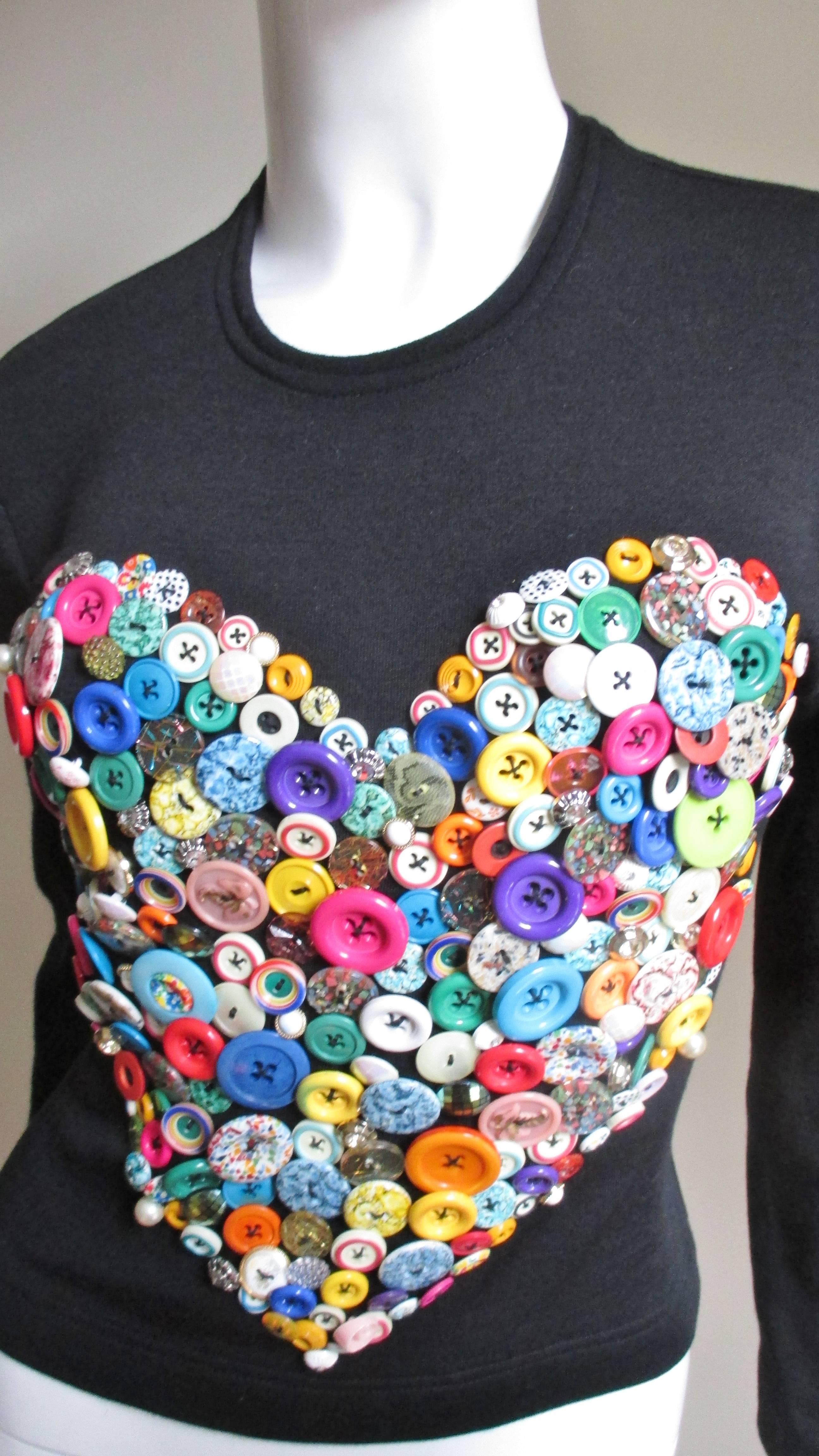 Iconic Patrick Kelly Button Heart Top at 1stDibs | patrick kelly buttons