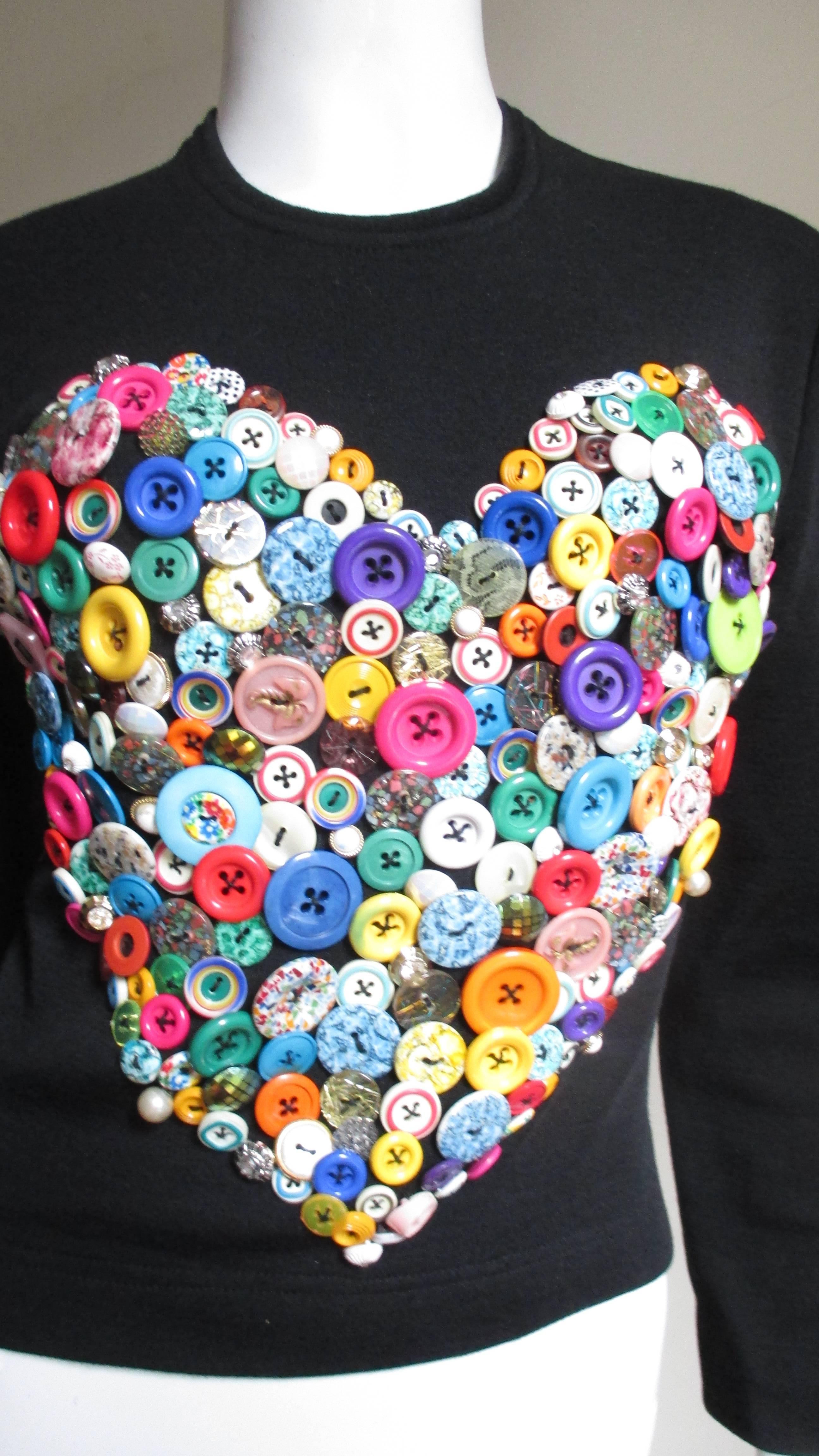 Iconic Patrick Kelly Button Heart Top at 1stDibs | patrick kelly buttons