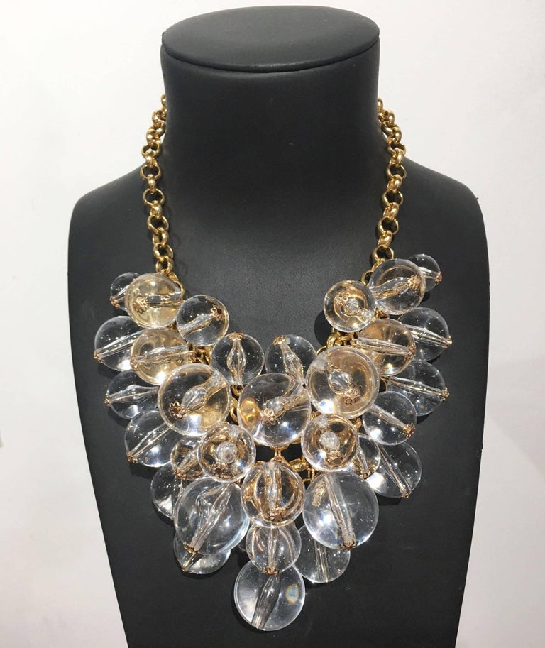 Courreges Paris Lucite Pools of Light Ball Couture Bib Statement ...