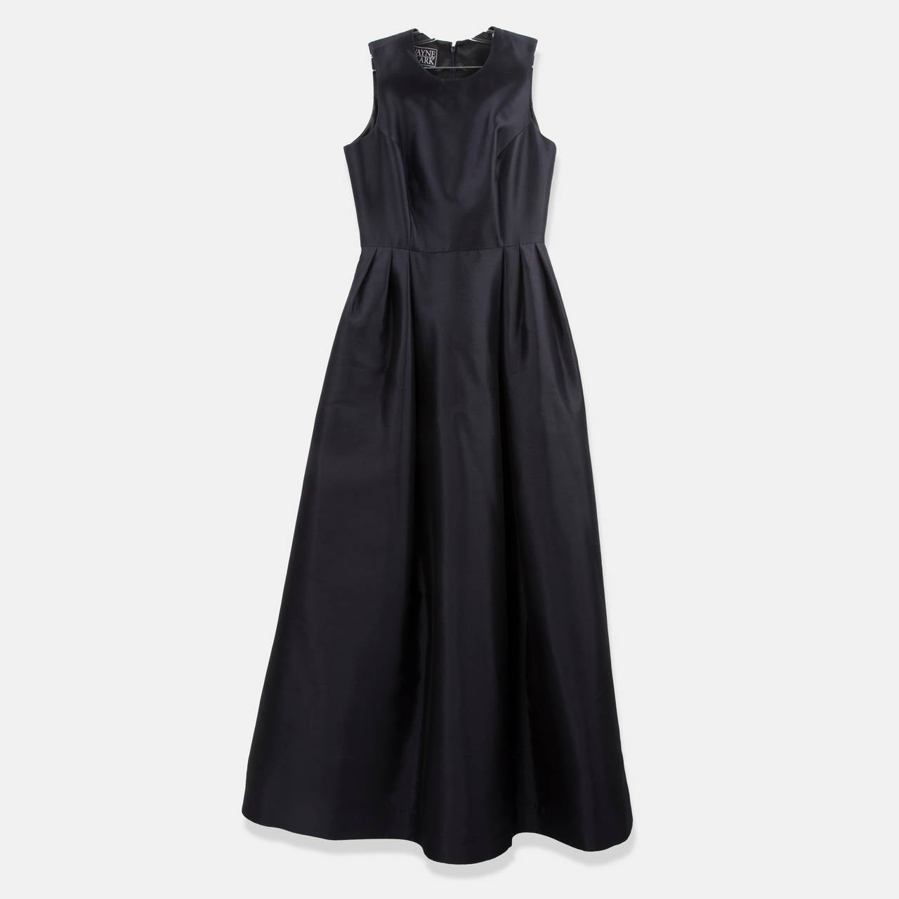 Wayne Clark Black Gold Belted Gown For Sale at 1stDibs