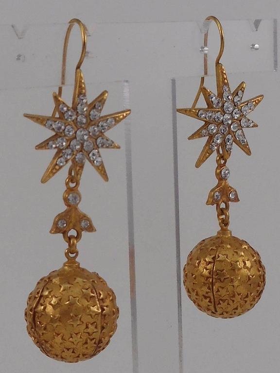 Askew London Star and Ball Drop Gilt CZ Earrings at 1stDibs | askew ...