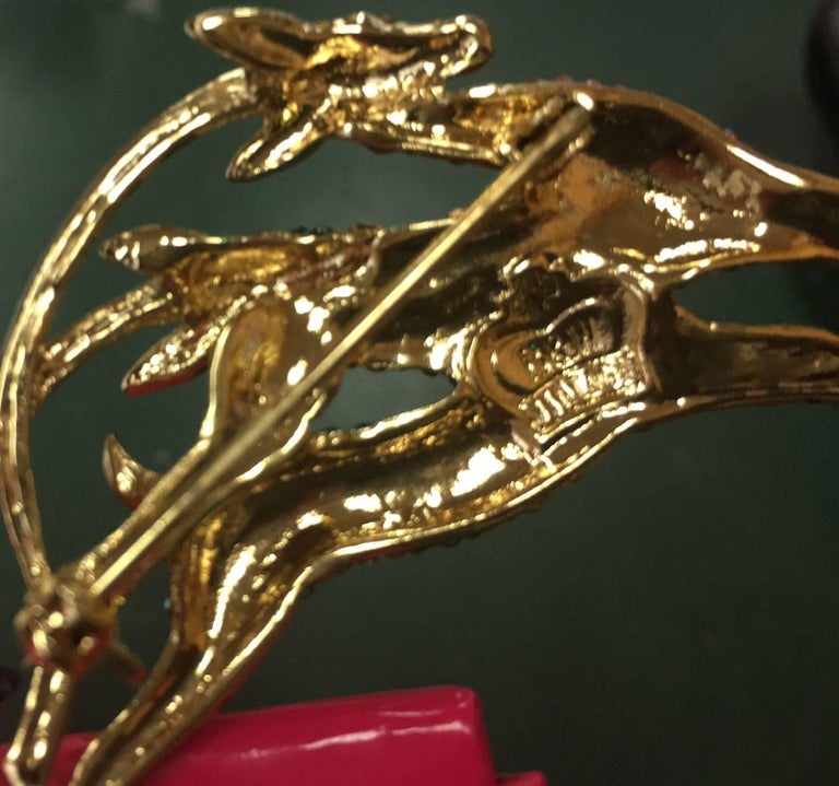 Butler Wilson Iconic BW Sparkling Diamante Deer Statement Brooch Pin at ...