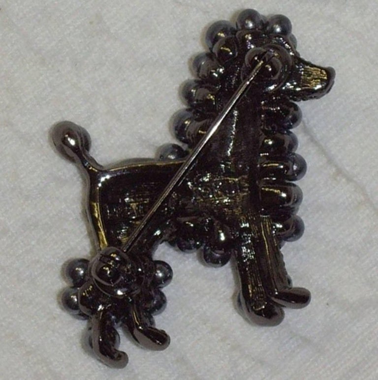 Signed KJL Kenneth Jay Lane Prized Poodle Dog Brooch Pin at 1stDibs