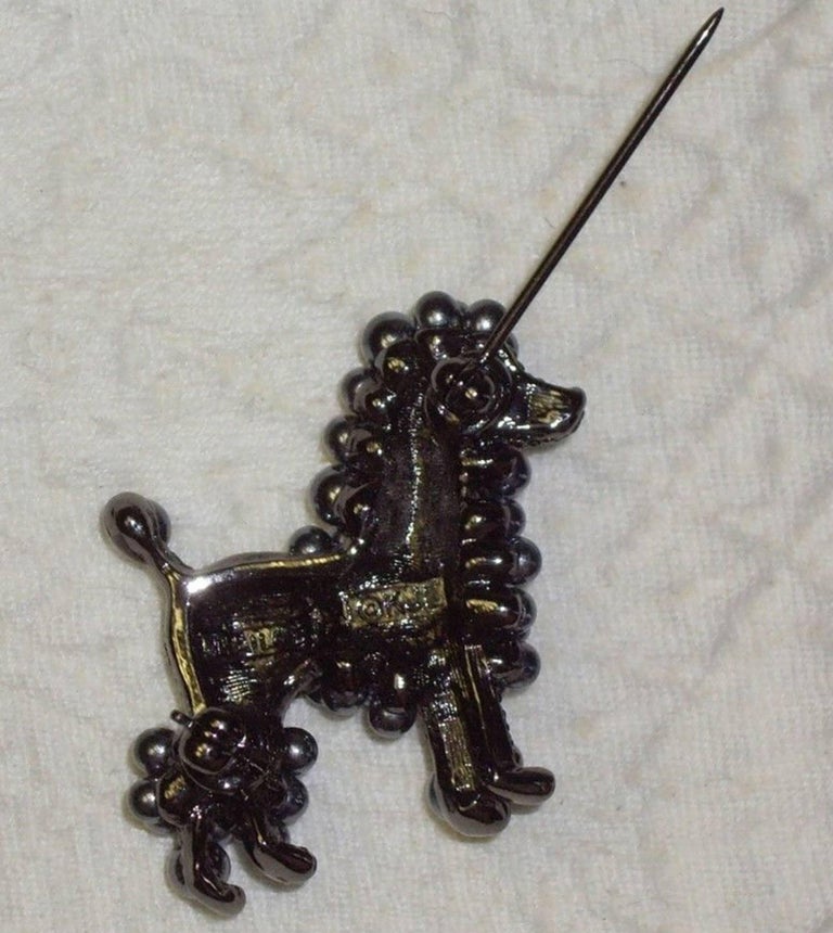 Signed KJL Kenneth Jay Lane Prized Poodle Dog Brooch Pin at 1stDibs