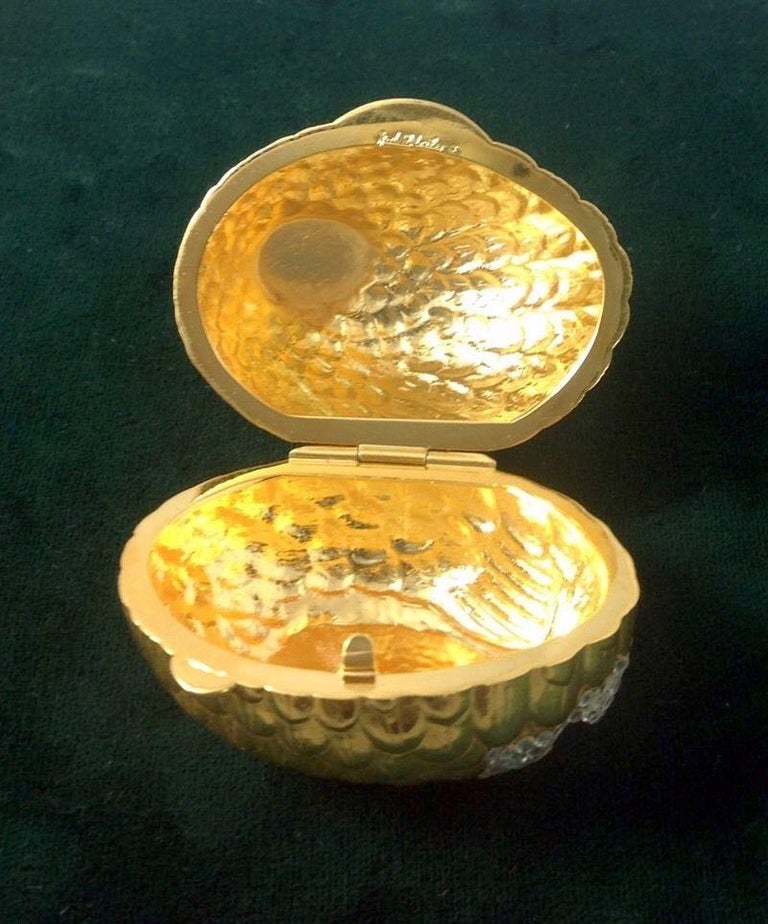 Judith Leiber Faux Diamond Quail Bird Pill Box at 1stDibs | judith ...