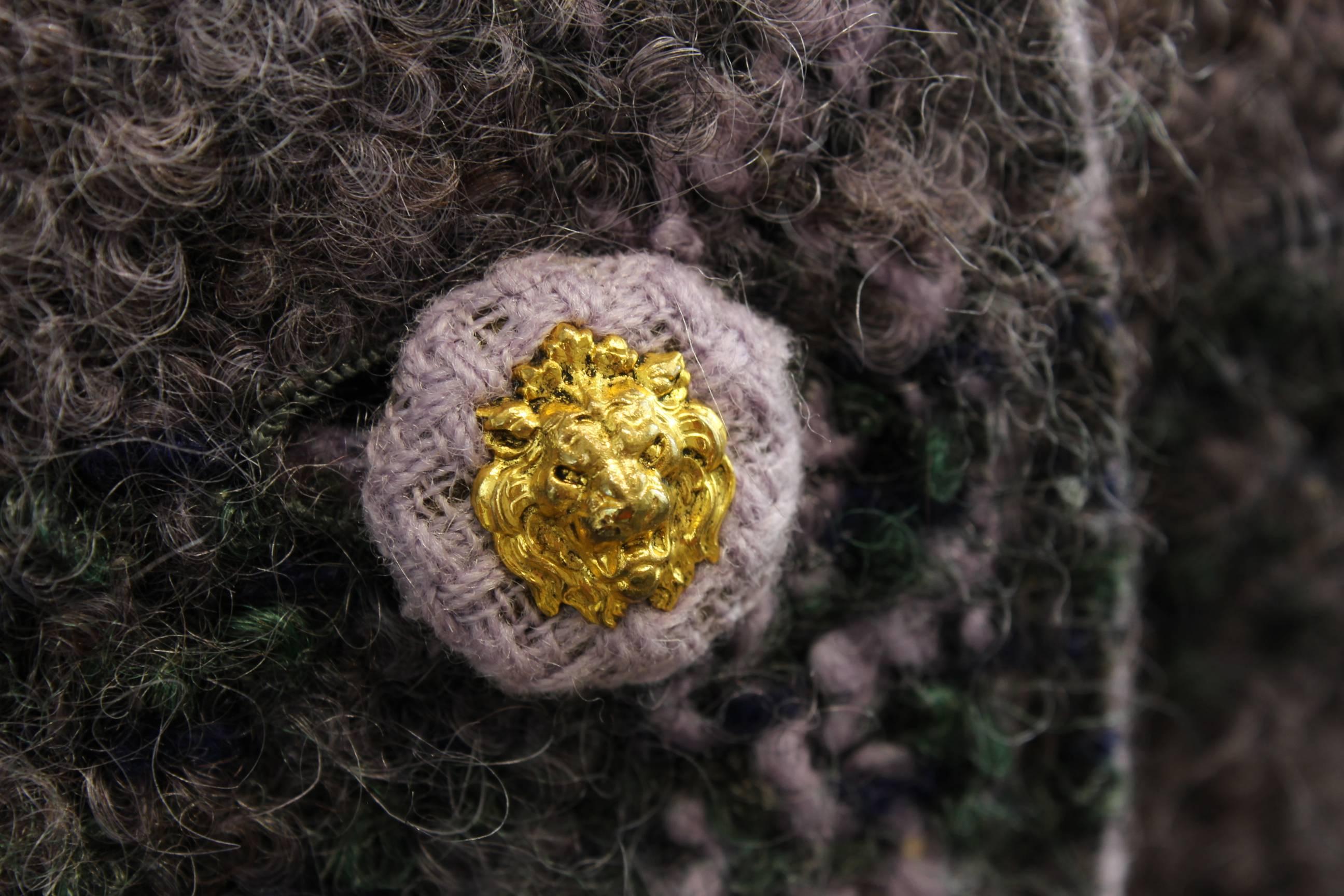 60's Chanel Couture 3 Piece Purple Tweed Suit at 1stDibs