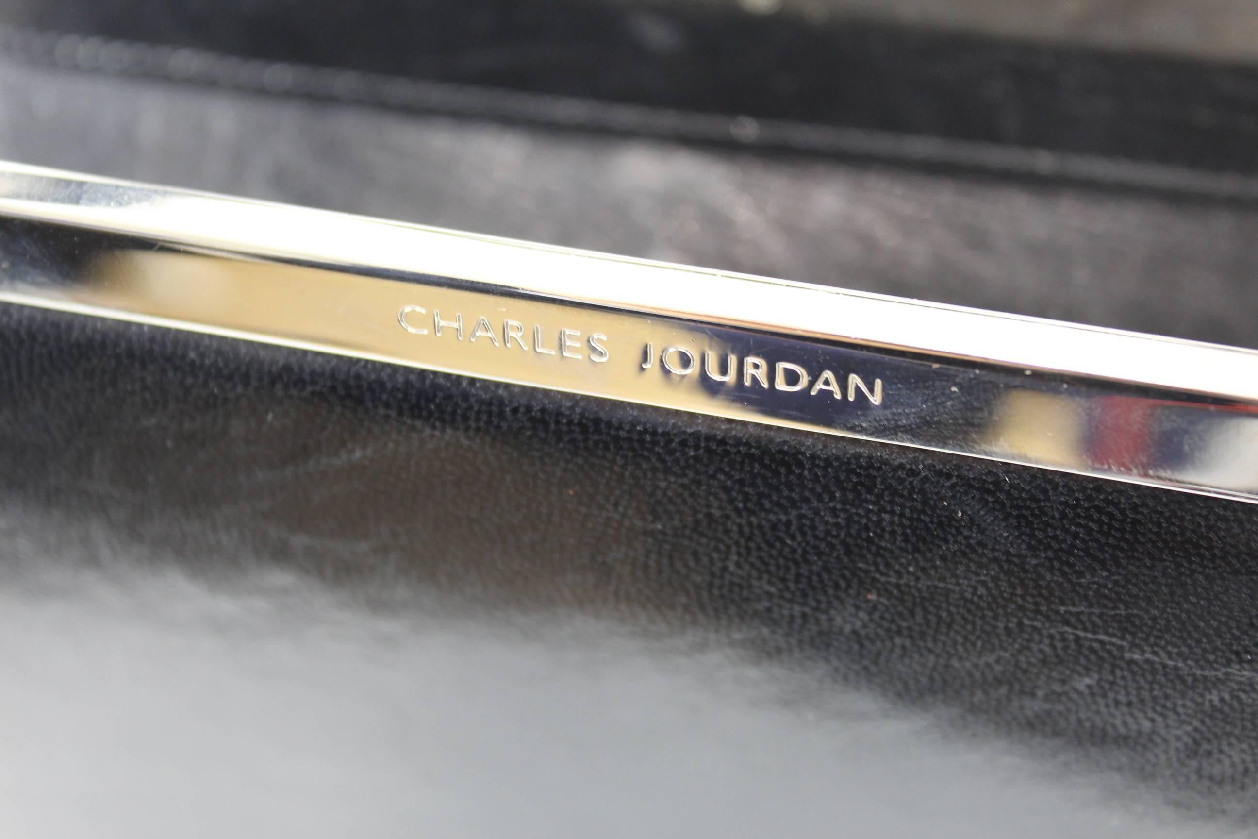 Vintage Black Patented Leather Charles Jourdan Bag at 1stDibs