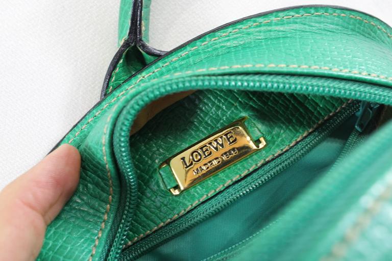 Really Nice Super Original Loewe Green Leather Bag at 1stDibs