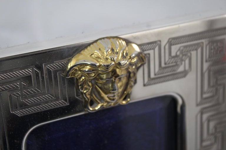 Vintage Versace Sterling Silver Medusa Photo Frame . Glass Part 3.5x 5 ...