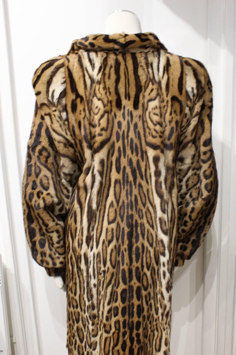 Long Ocelot Fur Coat . Size 40 at 1stDibs | ocelot fur coat price ...