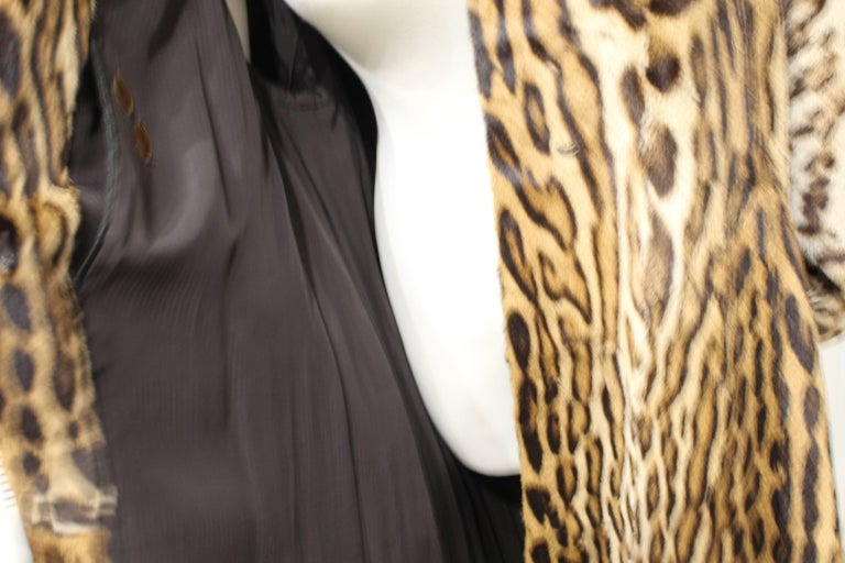 Long Ocelot Fur Coat . Size 40 at 1stDibs | ocelot fur coat price ...