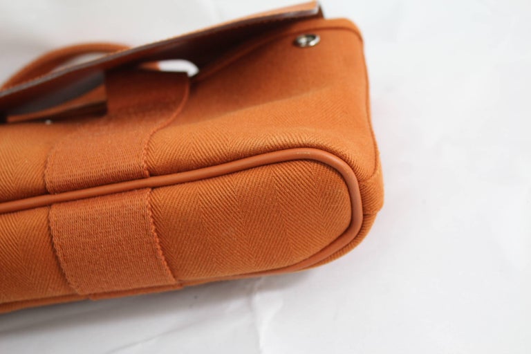Hermes Mini Valparaiso Orange Canvas and Leather Bag at 1stDibs ...