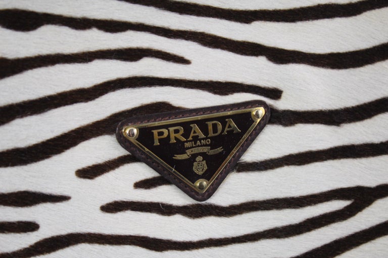 Prada Zebra Style Leather Backpack at 1stDibs | prada zebra bag