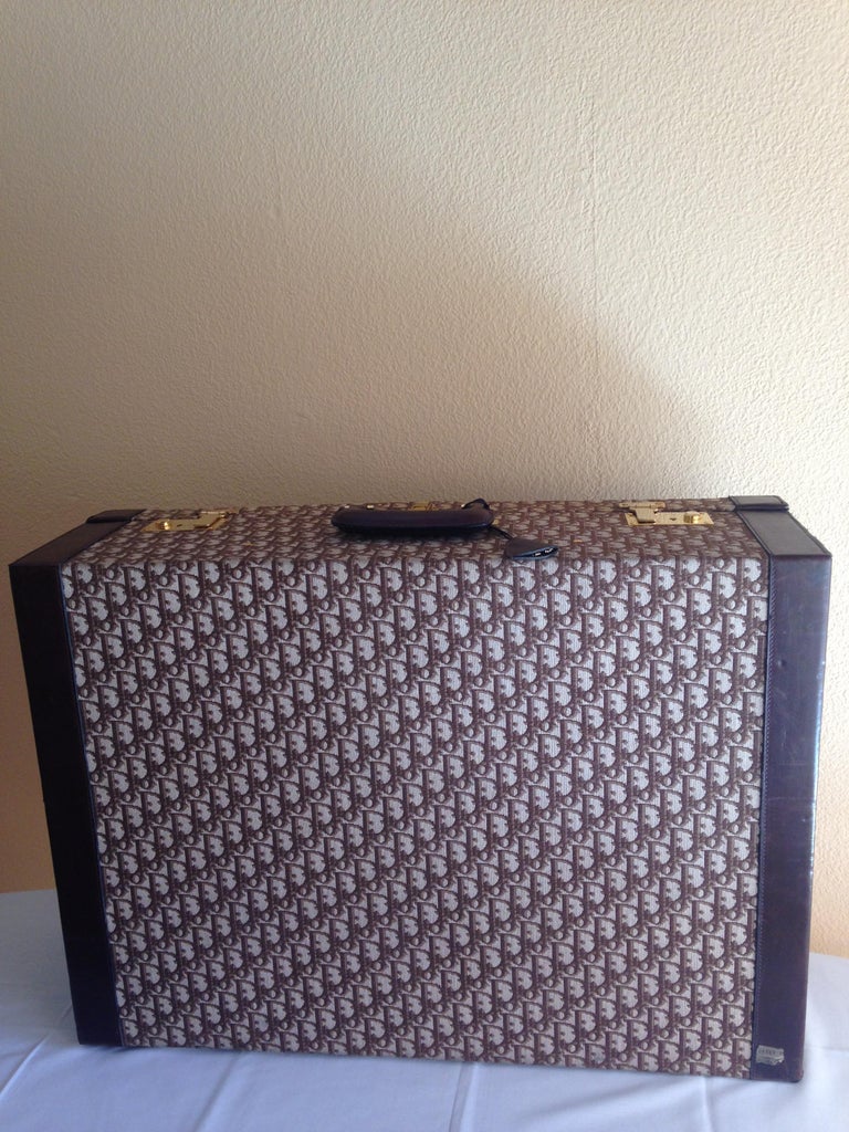 Vintage Dior Oblique Monogram Canvas and Leather 70 cm Trunk at 1stDibs ...