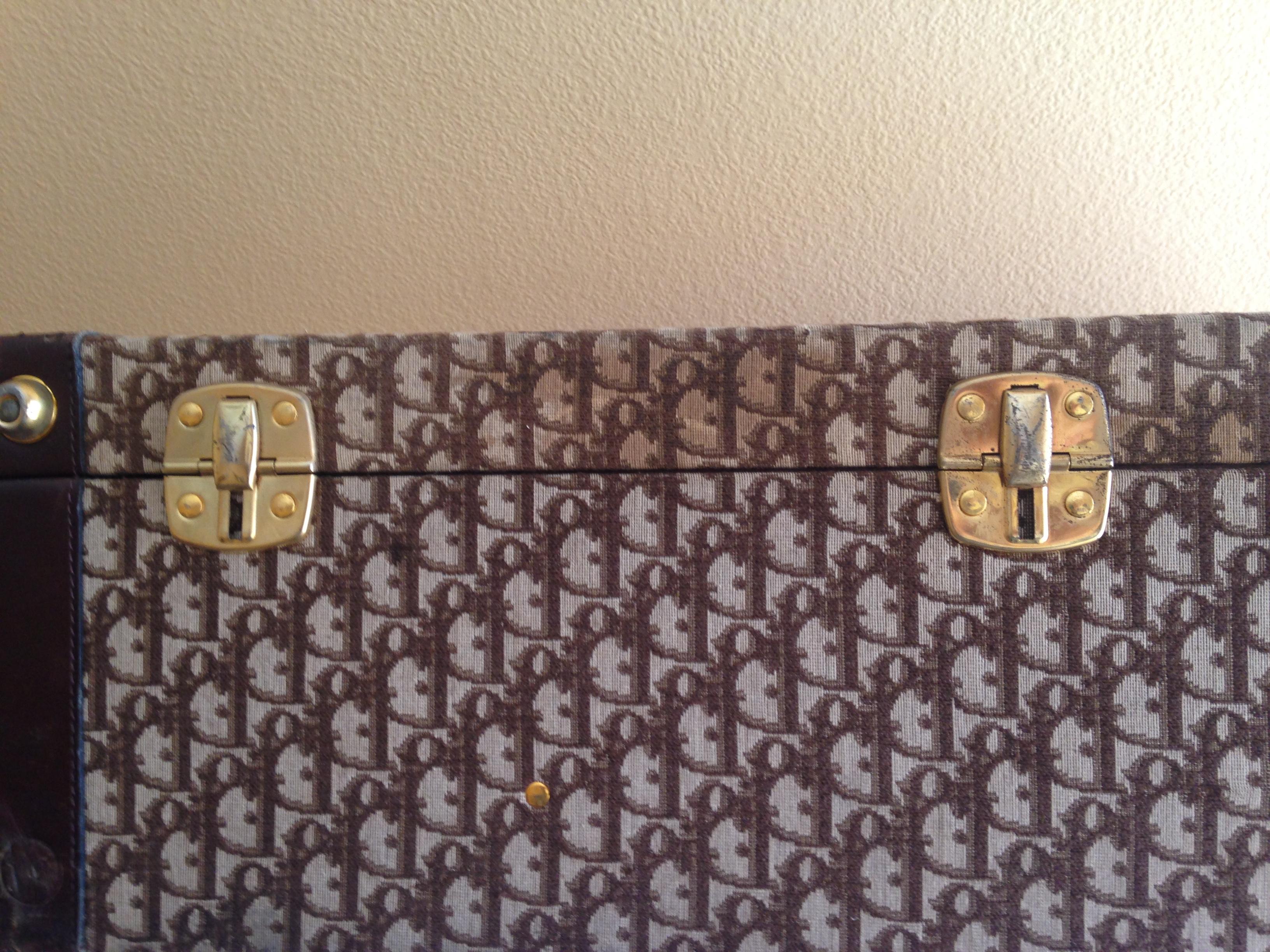 Vintage Dior Oblique Monogram Canvas and Leather 70 cm Trunk at 1stDibs ...