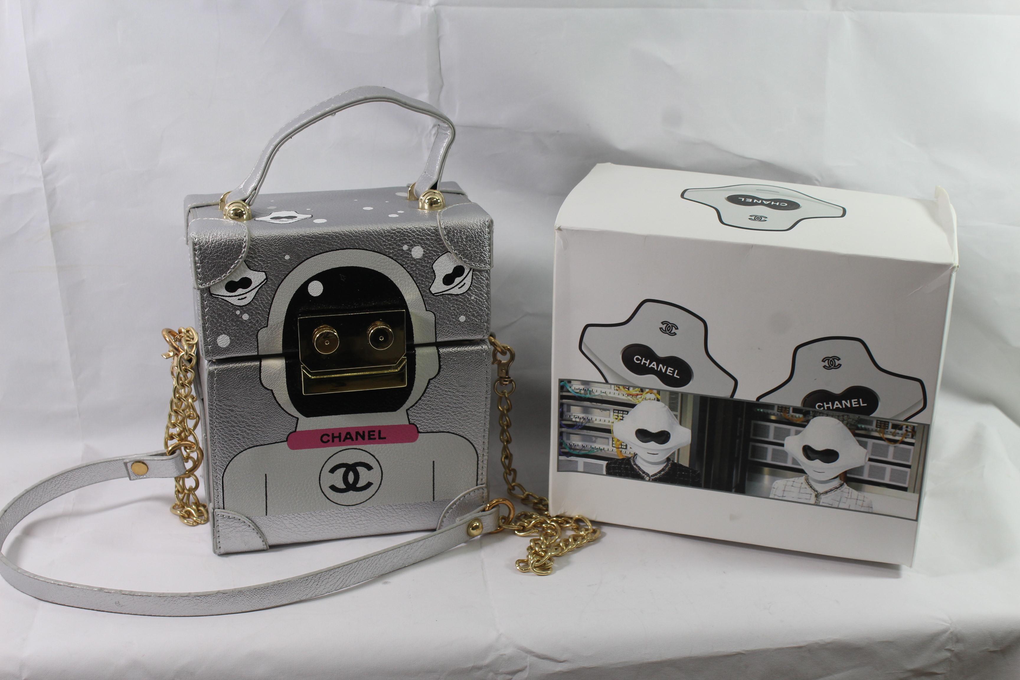 Chanel Silver Robot Crossbody Clutch Handbag VIP Gift 2017 at 1stDibs ...