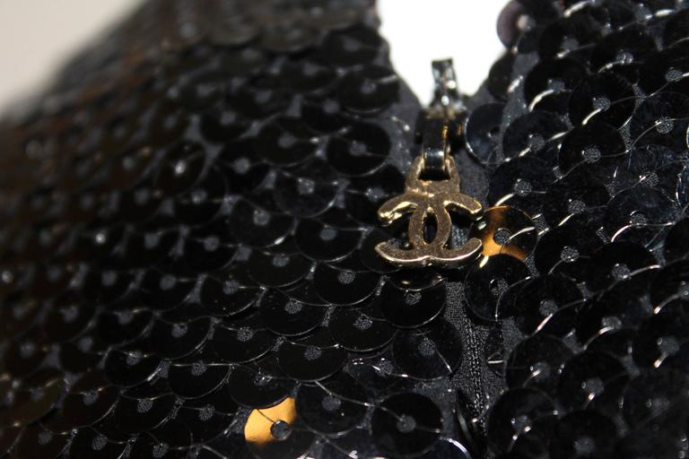 Chanel Black Silk and Sequined Dress with Gold Multi-Layer Chain, 2007 ...