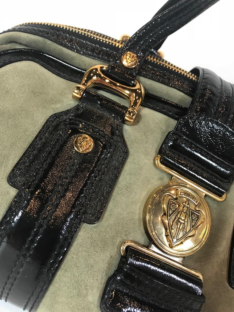 Gucci Suede "Aviatrix" Bag at 1stDibs