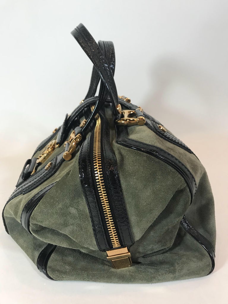 Gucci Suede "Aviatrix" Bag at 1stDibs