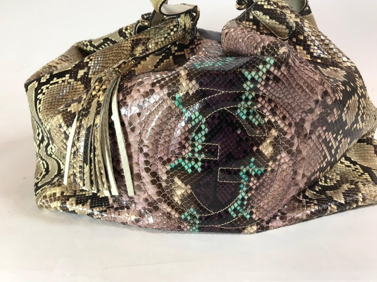 Gucci Multicolor Python Soho Large Tote Bag For Sale at 1stDibs | gucci ...