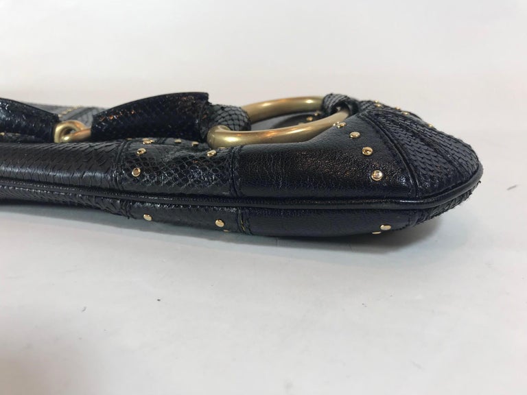 Gucci Python and Lizard Horsebit Clutch For Sale at 1stDibs