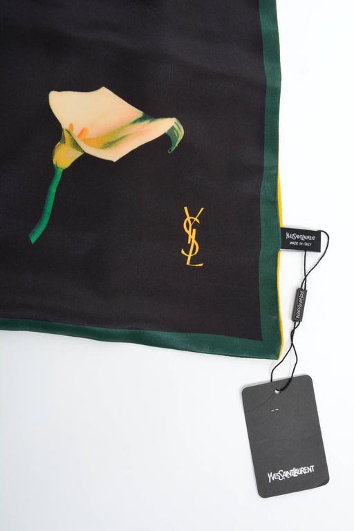YVES SAINT LAURENT Calla Lilies Silk Stole at 1stDibs