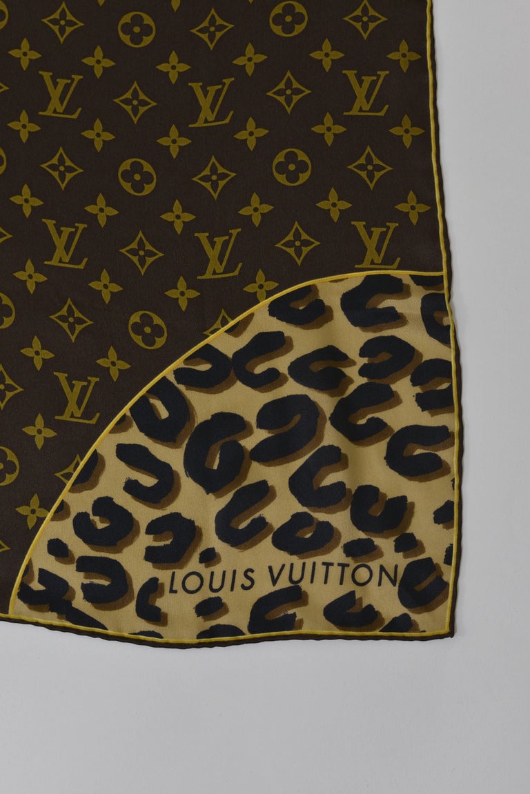 LOUIS VUITTON Silk Monogram Scarf at 1stDibs