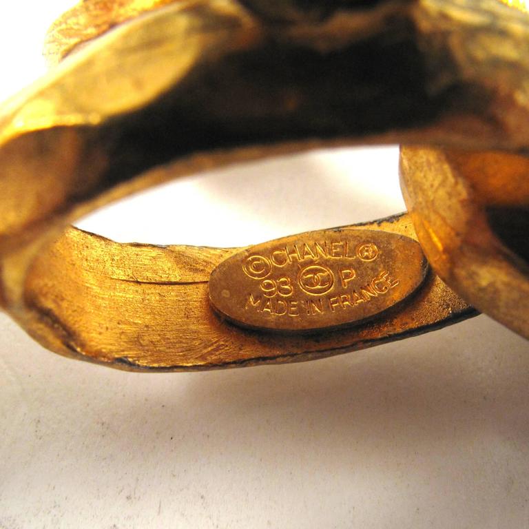 Chanel XL Charm Bracelet - Rare Vintage Gold Large Logo Letter Chain ...