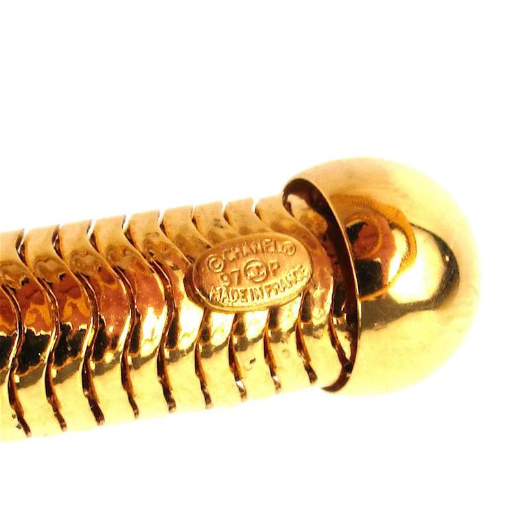 Chanel Iconic Arm Cuff Bracelet Coil Spring 97P Vintage 1997 CC Logo ...