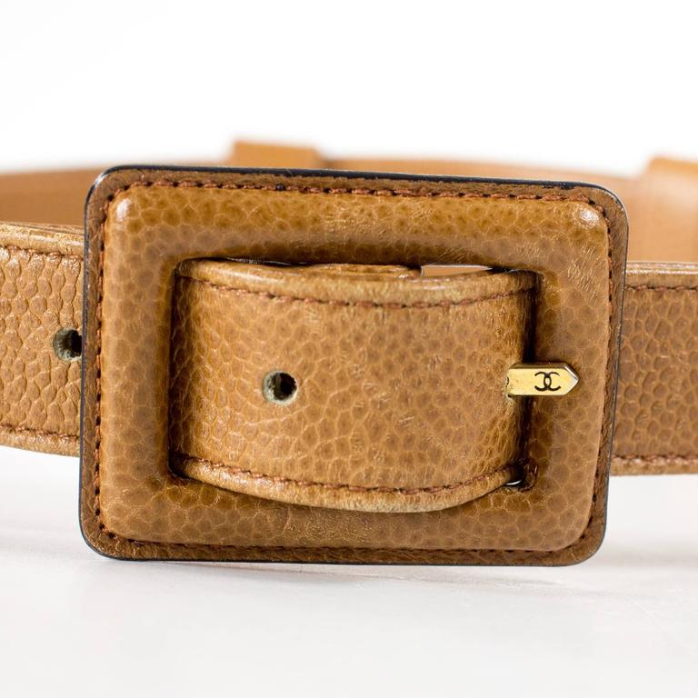 Chanel Caviar Belt Bag - Tan Leather CC Logo Vintage Caramel Waist ...