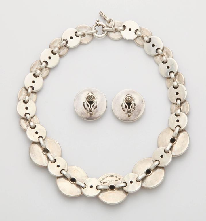 2001 Barry Kieselstein-Cord Silver Tortoise Necklace And Earclips at ...