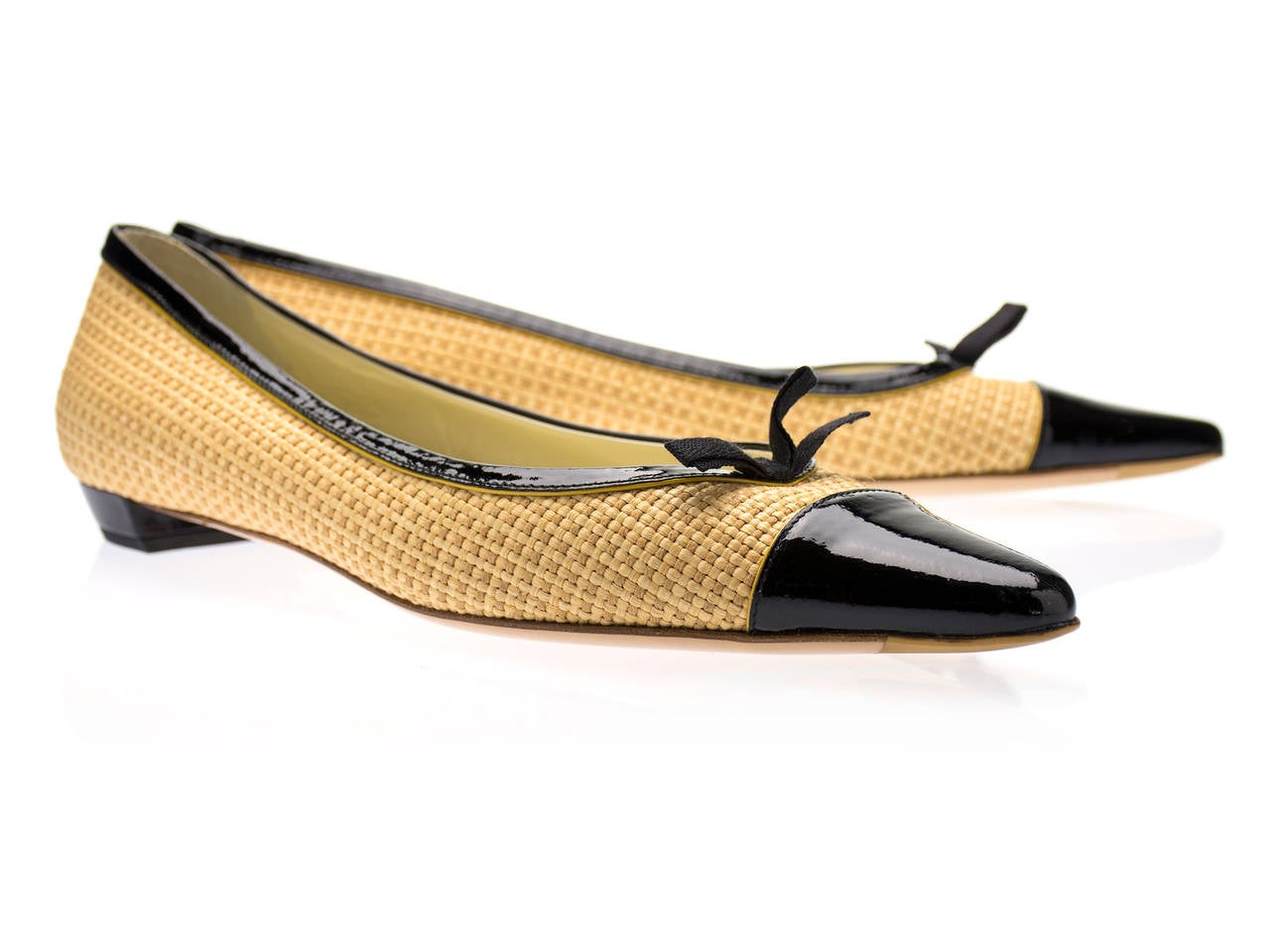 Prada Rattan Flats For Sale at 1stDibs
