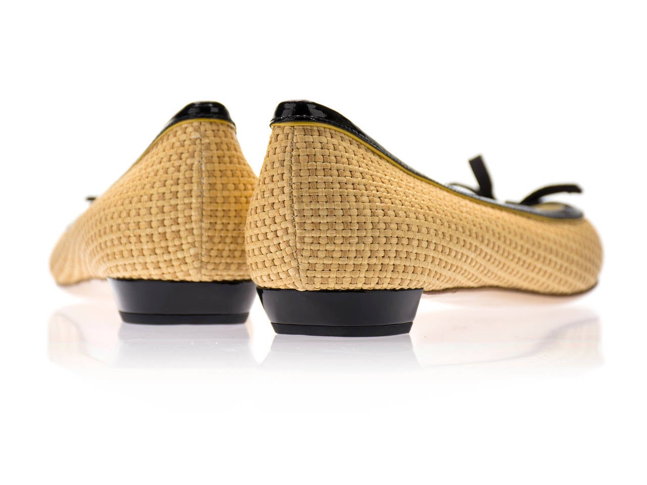 Prada Rattan Flats For Sale at 1stDibs