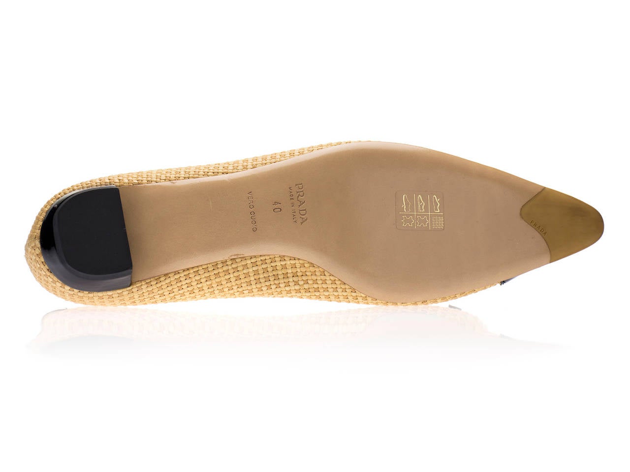Prada Rattan Flats For Sale at 1stDibs